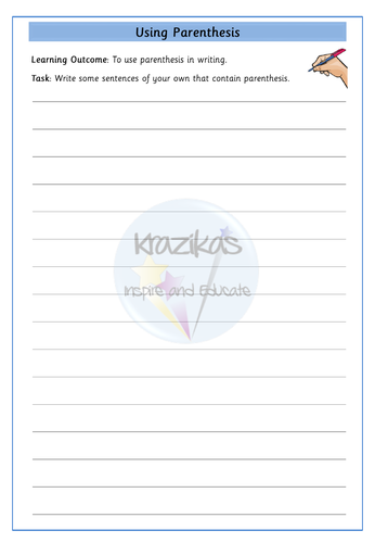 Parenthesis - Brackets, Commas, Dashes | Teaching Resources