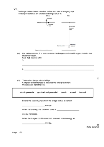 AQA GCSE Physics (9-1) - P1.1 Changes in energy stores FULL LESSON ...