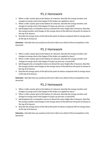 AQA GCSE Physics (9-1) - P1.2 Conservation of energy FULL LESSON ...