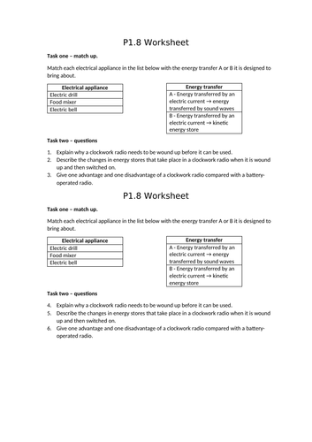 AQA GCSE Physics (9-1) - P1.8 Electrical appliances FULL LESSON ...