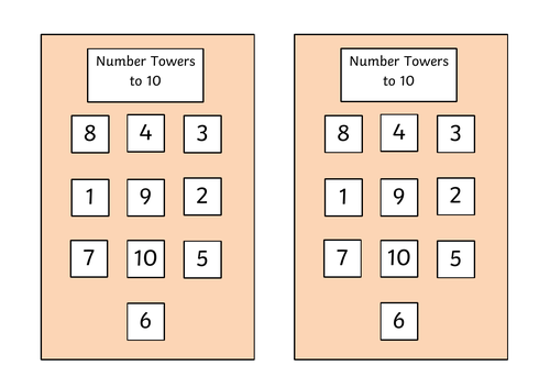 Number Block Towers (to 10, 15, 20) | Teaching Resources