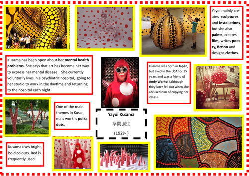 Yayoi Kusama Knowledge Organiser | Teaching Resources