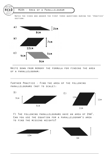 Area and Perimeter of 2D Shapes Worksheets | Teaching Resources