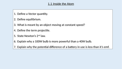A level Physics (1.1) Inside the atom (Matter and radiation) | Teaching ...