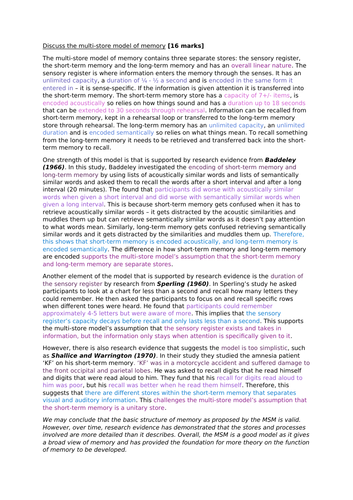 Memory Notes & Essays | Teaching Resources