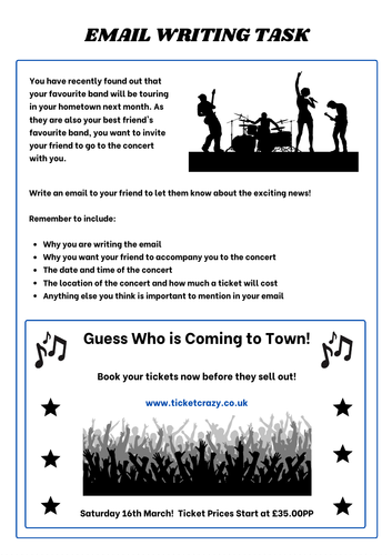 Functional Skills English Email Writing Task & Writing Formatting ...