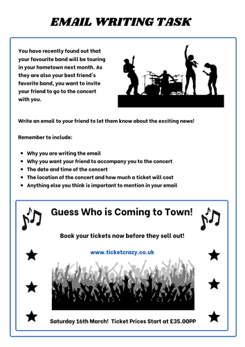 Functional Skills English Email Writing Task & Writing Formatting ...