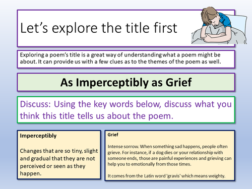As Imperceptibly As Grief | Teaching Resources