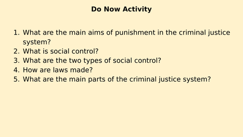 Eduqas / WJEC Criminology unit 4 whole unit | Teaching Resources