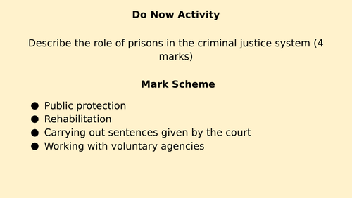 Eduqas / WJEC Criminology unit 4 whole unit | Teaching Resources
