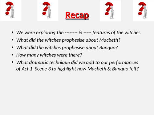 Macbeth: KS3 Drama Scheme of Work | Teaching Resources