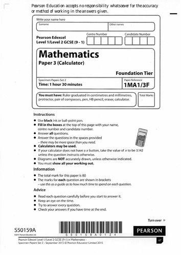Foundation Individual Exam with video solutions | Teaching Resources