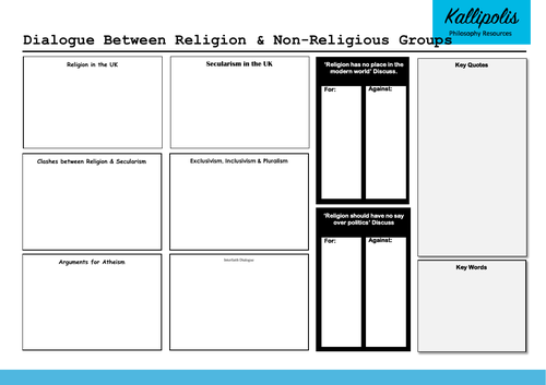 FREE Religious Studies GCSE Revision Worksheet - Dialoque between ...