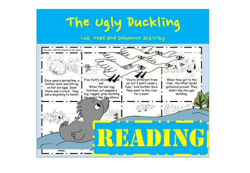 The Ugly Duckling Reading Task: Read & Sequence cut & paste make a book ...