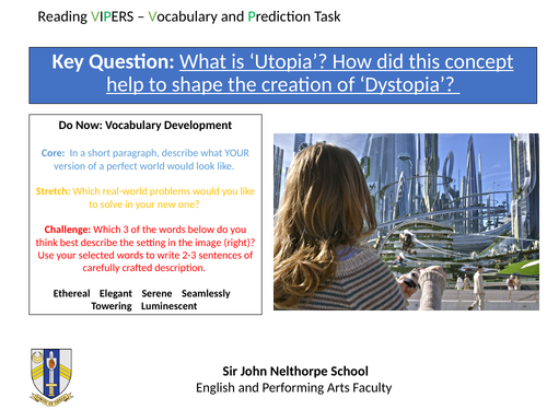 Dystopian Fiction Lessons 1-4 | Teaching Resources