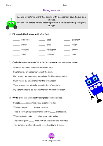 A or An? | Teaching Resources