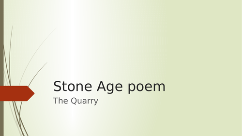 Stone Age poem with comprehension sheets | Teaching Resources