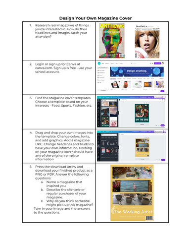 Design your own magazine cover using Canva - Graphic Design | Teaching ...