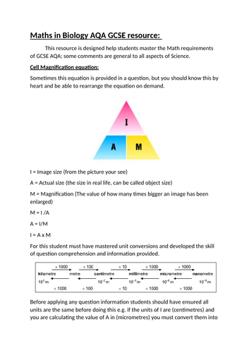 Biology GCSE/IGCSE support documents | Teaching Resources