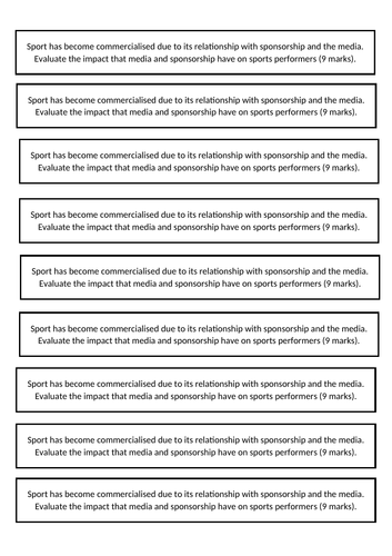 AQA GCSE PE Paper 2 PP and Resources | Teaching Resources