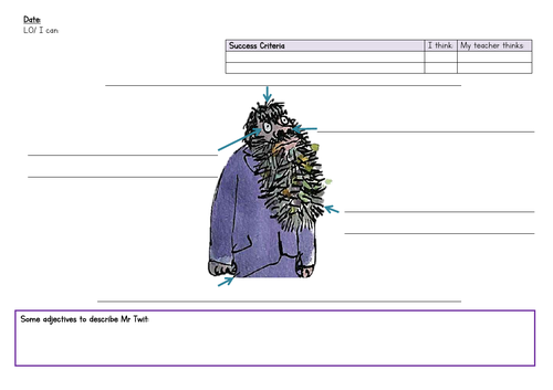 The Twits Labelling and Describing Mr and Mrs Twit Activities and ...