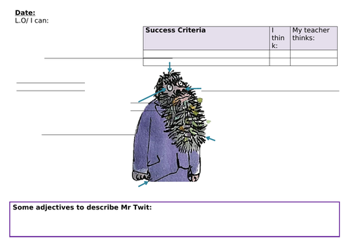 The Twits Labelling and Describing Mr and Mrs Twit Activities and ...
