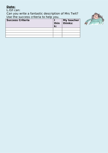 The Twits Labelling and Describing Mr and Mrs Twit Activities and ...