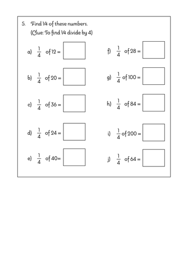 Fraction Practice Questions With Answers (9-12 years) | Teaching Resources