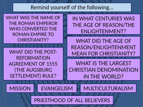 Christianity and Secularisation: Whole Topic AQA A Level | Teaching ...
