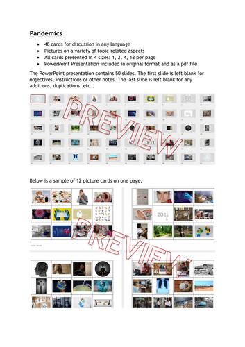 Pandemics Covid pictures for discussion | Teaching Resources