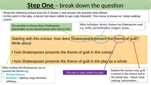 Macbeth - Essay planning on Guilt | Teaching Resources