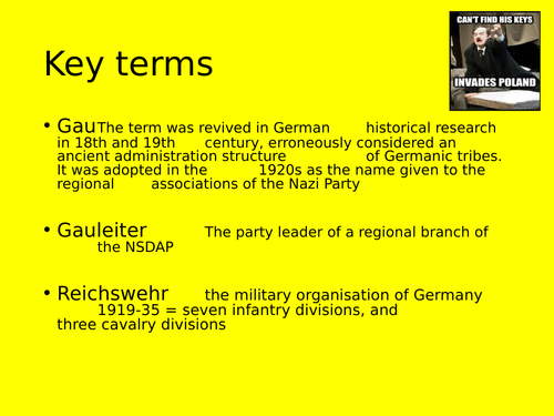 AQA A-Level History Democracy & Nazism: Terror State | Teaching Resources