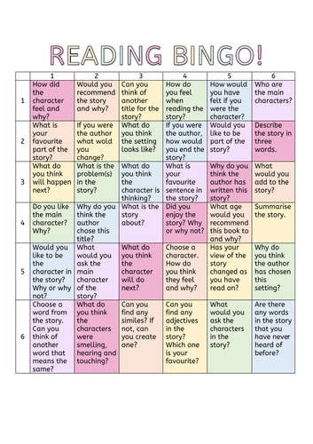 Reading Bingo | Teaching Resources