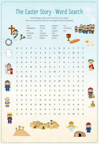 Easter Story - Wordsearch | Teaching Resources