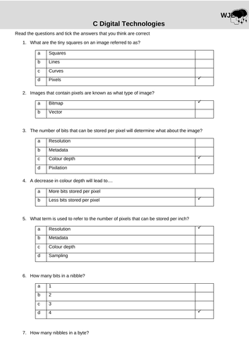 WJEC GCSE Digital Technology - Sample | Teaching Resources