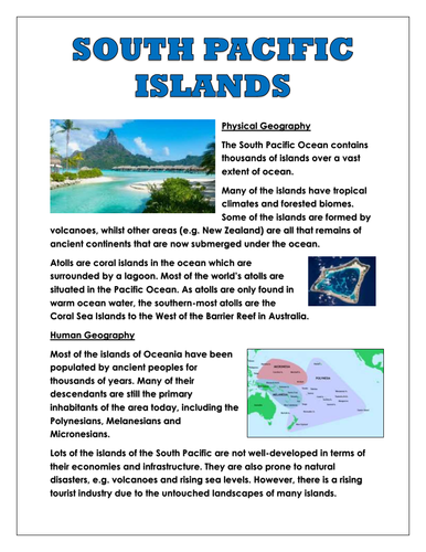 Oceania: Physical and Human Geography (People and Places) | Teaching ...