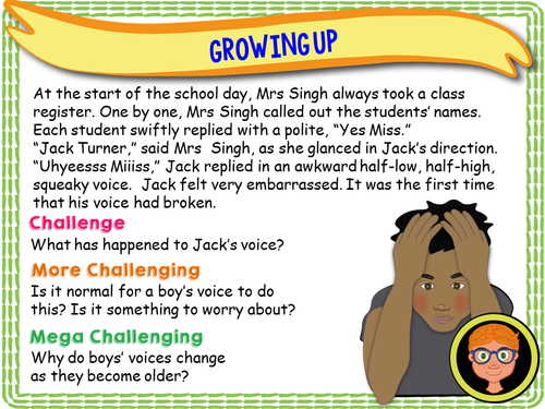 Boys' Puberty - Growing Up | Teaching Resources