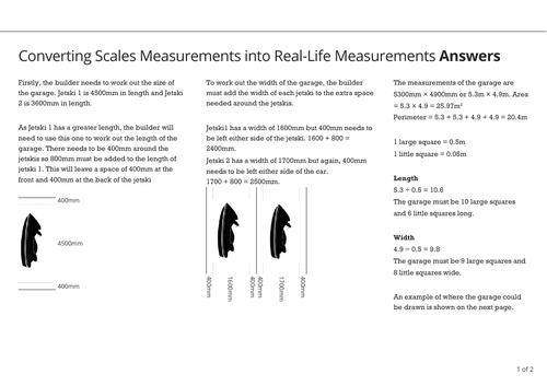 Functional Skills Maths-Scale Drawing Worksheet | Teaching Resources