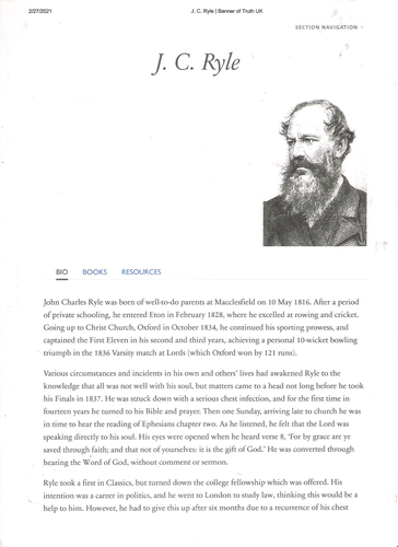 J. C. Ryle (1816-1900) | Teaching Resources