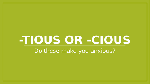 cious and tious suffixes | Teaching Resources