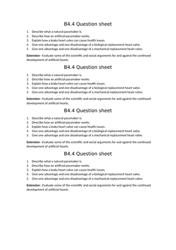 AQA GCSE Biology (9-1) B4.4 Helping the heart - FULL LESSON | Teaching ...
