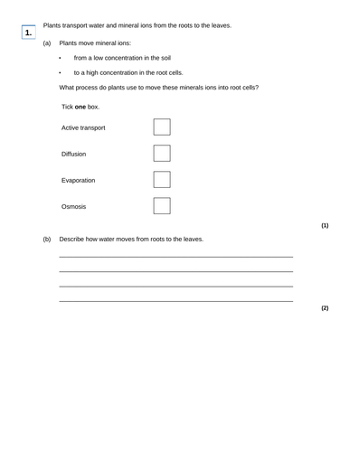 AQA GCSE Biology (9-1) B4.8 Evaporation and transpiration - FULL LESSON ...