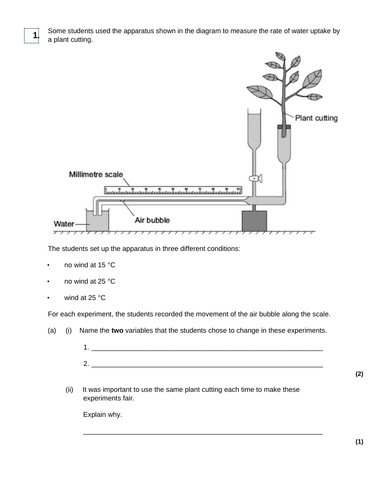 AQA GCSE Biology (9-1) B4.9 Factors affecting transpiration - FULL ...