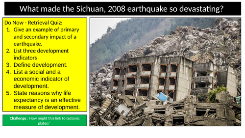 Earthquake Case Study | Teaching Resources