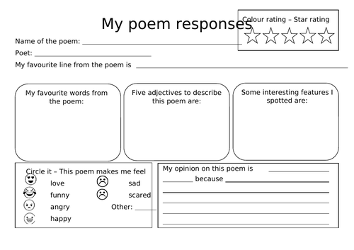 Poem Responses | Teaching Resources
