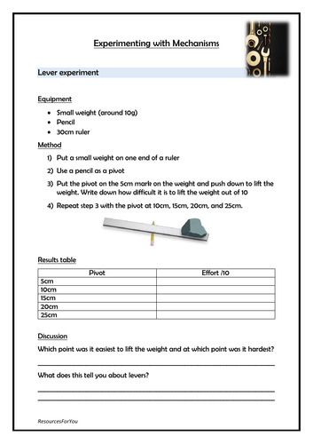 Science- Forces- Mechanisms Year 5/6 | Teaching Resources