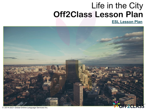 Speaking - Life in the City - An ESL/ELL Lesson Plan | Teaching Resources