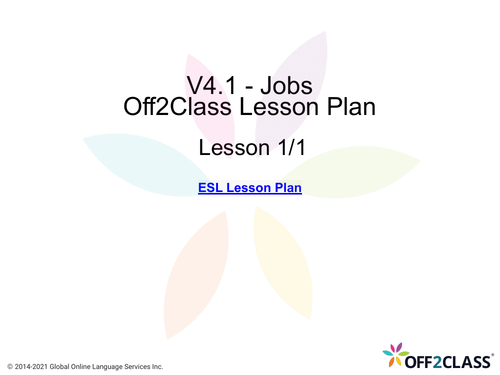 Vocabulary - Jobs - An ESL/ELL Lesson Plan | Teaching Resources