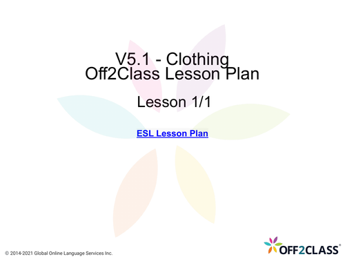 Vocabulary - Clothing - An ESL/ELL Lesson Plan | Teaching Resources