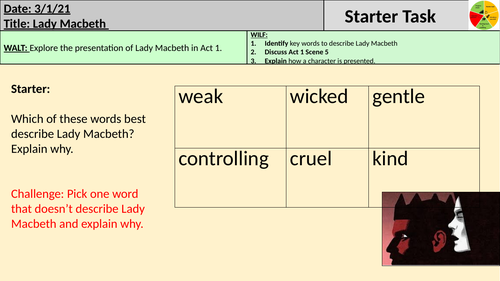Lady Macbeth Act 1 | Teaching Resources